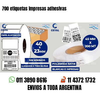 700 etiquetas impresas adhesivas | Etiquetas para Fabricas